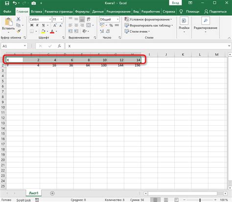 Как построить график функции в Excel