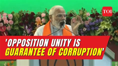 Pm Modi Hits Out At Opposition Unity Says Corrupts Joined Hands To Save Themselves