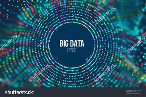 Circle Grid Wave Abstract Bigdata Science Stock Vector Royalty Free 703629991