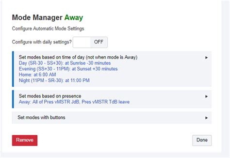 Mode Manager Issue CONFIRMED BUG SOLUTION Get Help Hubitat