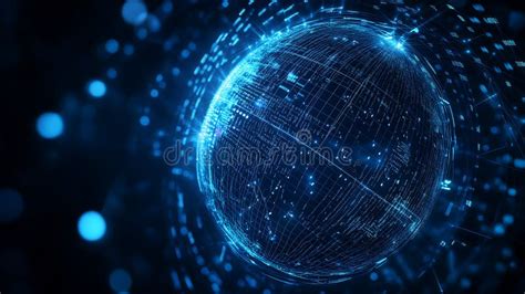 Glowing Data Network On Blue Stock Illustration Illustration Of Information Trend 67681643