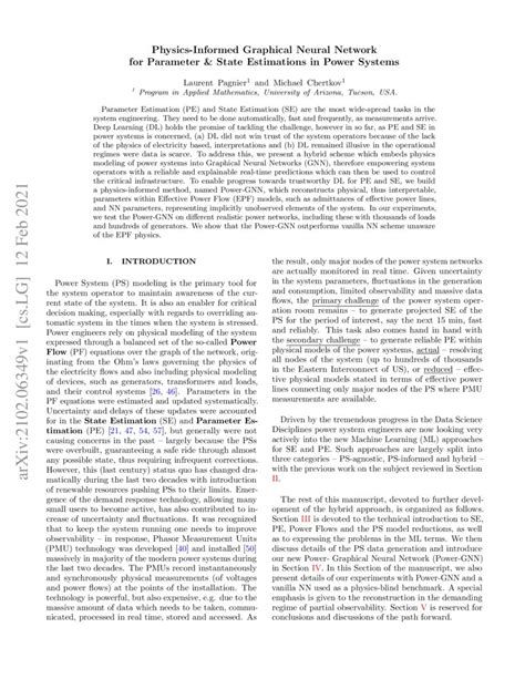 Physics Informed Graphical Neural Network For Parameter State Estimations In Power Systems Deepai