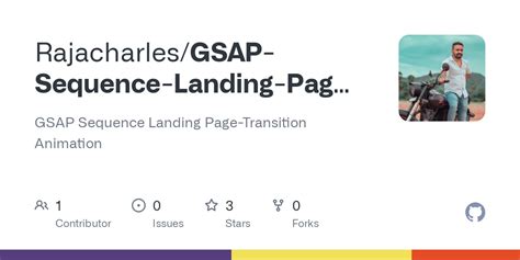 github rajacharles gsap sequence landing page transition animation gsap sequence landing page