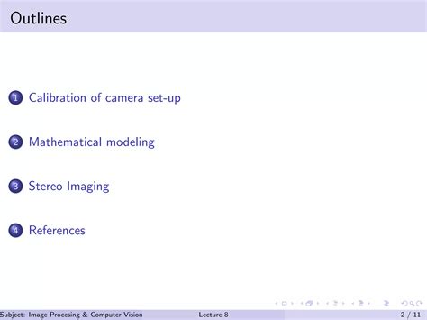 Lecture 8 Stereo Imaging Digital Image Processing Pdf Graphics