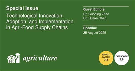 Deadline Specialissue Agrifoodsupplychain Technologicalinnovations