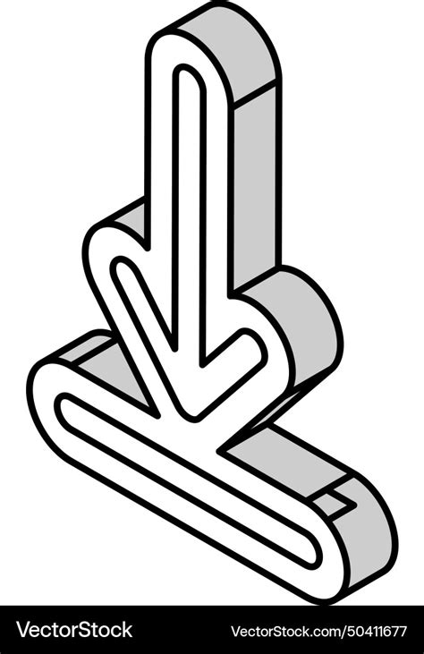 Arrow Pointing Loading Process Isometric Icon Vector Image