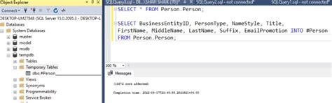 Temporary Tables In Sql Server Big Data And Sql