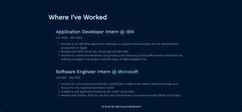 Github Mahmoudabdelazim My Portfolio Dynamic A Dynamic Version Of My