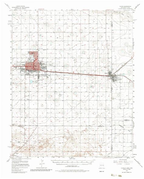 1957 Clovis Nm New Mexico Usgs Topographic Map Topographic Map
