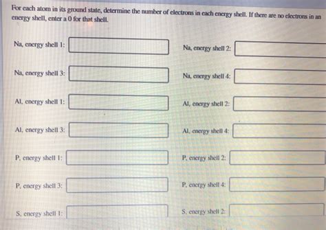 Solved For Each Atom In Its Ground State Determine The
