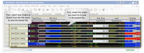 Basket Orders Interactive Brokers Securities Japan Inc