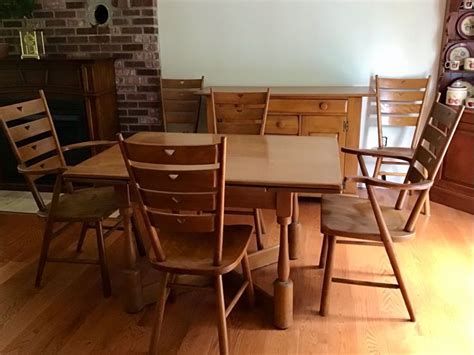 Vintage Herman E Devries Dining Set From Ht Cushman