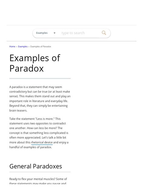 Examples Of Paradox Pdf Paradox Hamlet Examples Of Paradox Pdf Paradox Hamlet