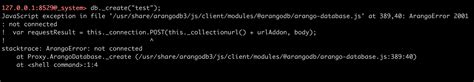 Arangoerror 2001 Not Able To Connect And Work With Arangodb Using