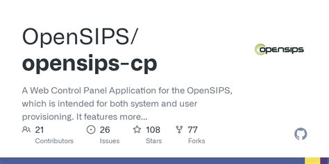 Github Opensips Opensips Cp A Web Control Panel Application For The Opensips Which Is