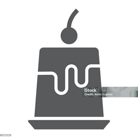 푸딩 젤리 모양 아이콘 달 콤 하 고 맛 있는 디저트 기호 벡터 그래픽 흰색 배경 Eps 10 솔리드 패턴 건강한 식생활에 대한 스톡 벡터 아트 및 기타 이미지 Istock