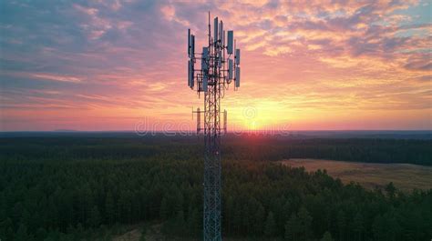 Wireless Communication Depends On Repeater Antennas Mobile Towers And