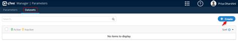creation of parameters and datasets in qtest mst solutions