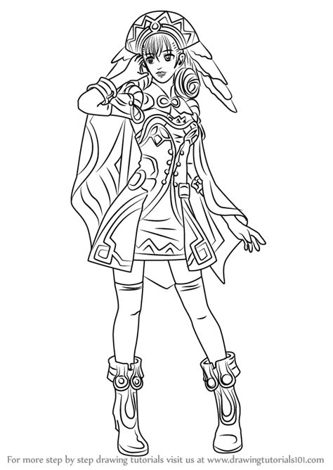 How To Draw Melia From Xenoblade Chronicles Xenoblade Chronicles Step By Step