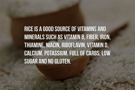 30s Tip What Are The Nutrients In Rice Lifehack Nutrients In Rice