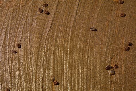 약간 커피 콩을 가진 커피 각질 제거 크림 배경은 위에 꾸미고 사진은 커피와 같이 성격 성분에게서 한 제품을 광고하기 위한 빈 공간을 가진 전망의 위 에서 찍혔습니다 0명에