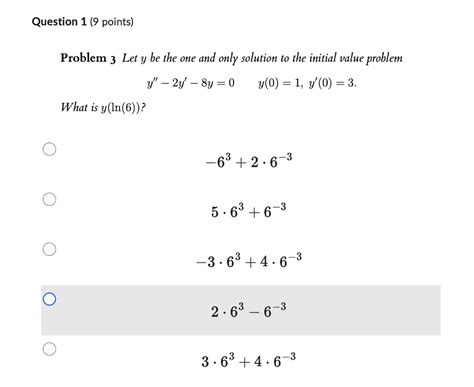 Solved Problem 3 Let Y Be The One And Only Solution To The