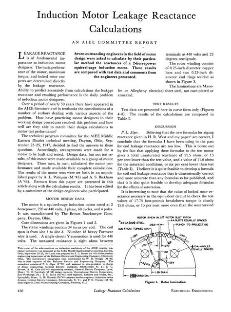 Pdf Induction Motor Leakage Reactance Calculations Dokumen Tips