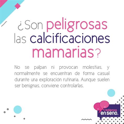 ¿sabías Que Son Las Calcificaciones Hablemos En Seno