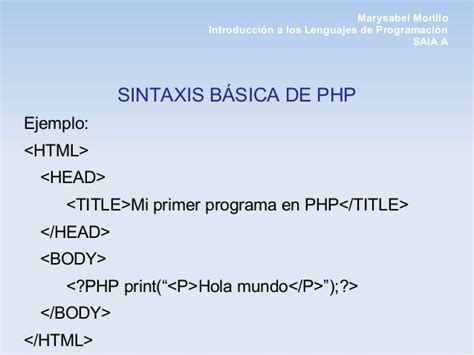 Lenguaje Php