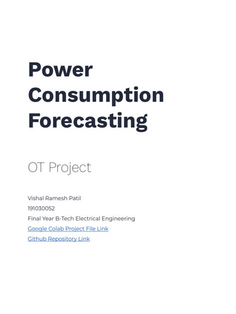 Power Consumption Forecasting 191030052 Pdf Artificial Neural Network Matrix Mathematics