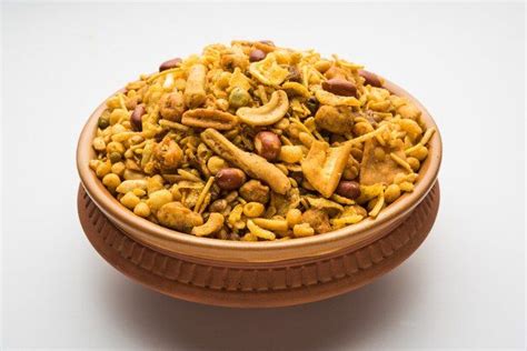 Traditional Indian Chivda Mixture With Dry Fruits