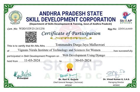 Tommandru Durga Jaya Malleswari On Linkedin Apssdc Django