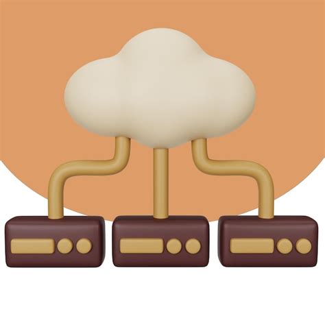 Premium Psd 3d Illustration Cloud Server
