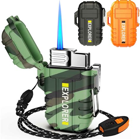 Torch Lighter Refillable Butane Windproof Outdoor Gas With