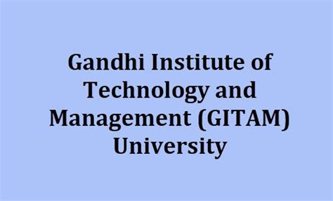 Gandhi Institute Of Technology And Management Gitam University Admission 2021 Application Fee