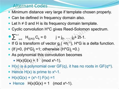 Justesen Codes Alternant Codes Goppa Codes Ppt