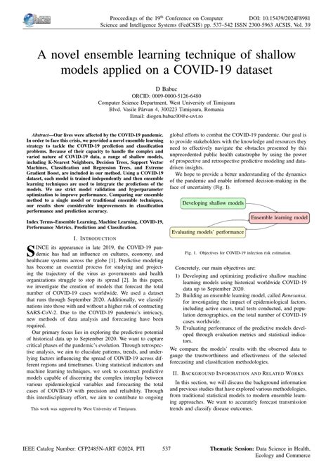 Pdf A Novel Ensemble Learning Technique Of Shallow Models Applied On