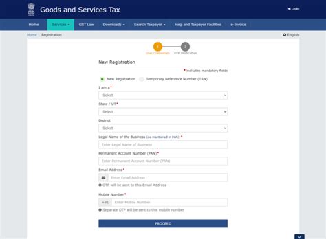 Apply For GST Number In India New To GSTIN Registration
