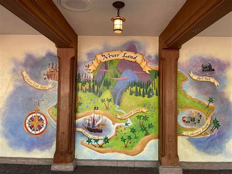 The Peter Pan Neverland Mural Has Been Re Painted At Magic Kingdom