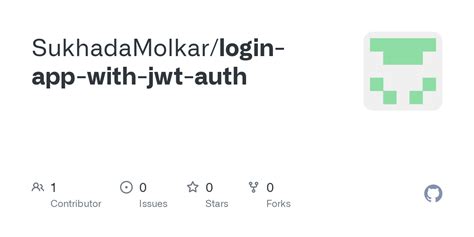 Github Sukhadamolkarlogin App With Jwt Auth