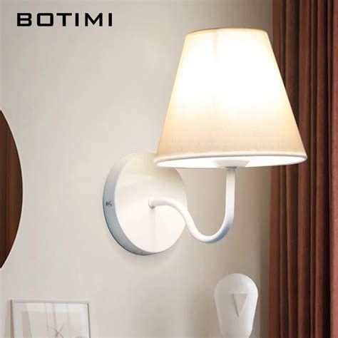 Белая светодиодная настенная лампа S для лампа для спальни Бесплатная черная железная лампа E27