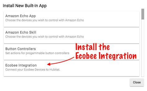 Ecobee Integration Hubitat Documentation
