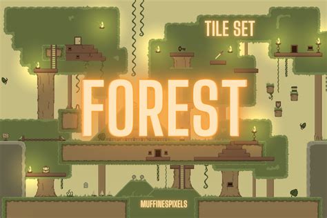 Forest Platformer Tile Set By Muffinespixels 2d Unity Asset Store