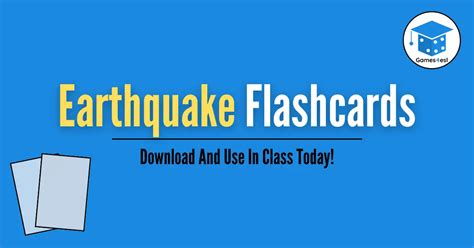 free earthquake flashcards games4esl