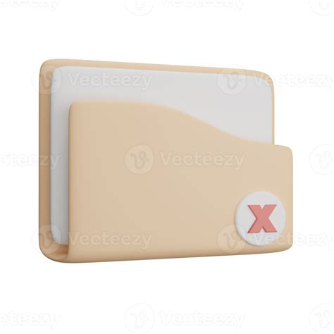 Icon 3d Rendering Folder Delete 16659363 Png