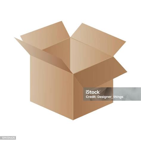 상자 골판지 상자 모형 메일 컨테이너 갈색 재활용 골판지 배달 상자 또는 우편 소포 포장 흰색 배경에 고립 된 사실적인 벡터