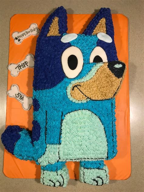 Bluey Birthday Cake Rolled Buttercream 58 Off Rbkbm
