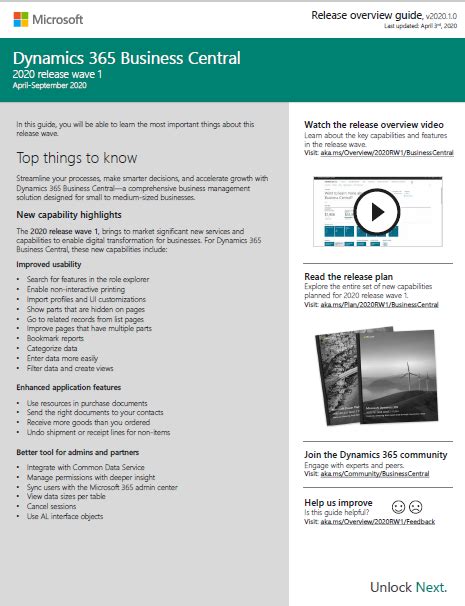 D365 Bc 2020 Wave 1 Guide Lp Trinsoft