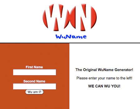 Wu Tang Clan Name Generator Free Online TechEBlog
