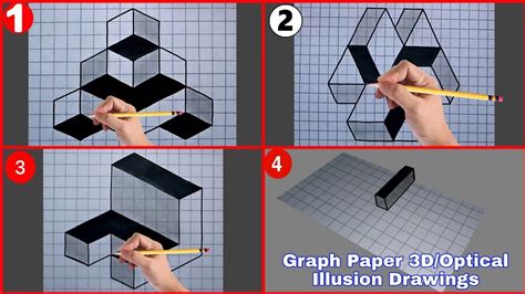 Graph Paper 3d Optical Illusion Drawings 3d Drawing Optical Illusion Drawing Ashar 2m